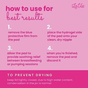 LaVie™ Hydrogel Nipple Pads for Breastfeeding - Nipple Cooling Gel Pads for Breastfeeding, Hydrogel Pads for Sore Nipple Relief Breastfeeding - Aloe Vera Infused Nipple Gel Soothing Pads -