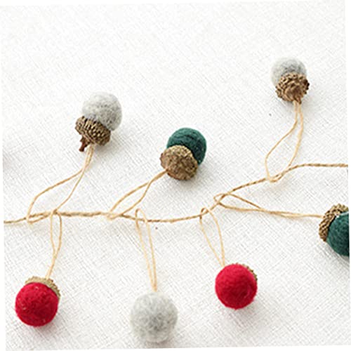 Nativity Ornaments 6 1 Hanging Pinecone Christmas Tree Pine Cone Wool Felt Pendant Wool Felt Ball DIY Charm Pendant Wool Felt Decorations Felt Ball Grey Xmas Hanging Decor