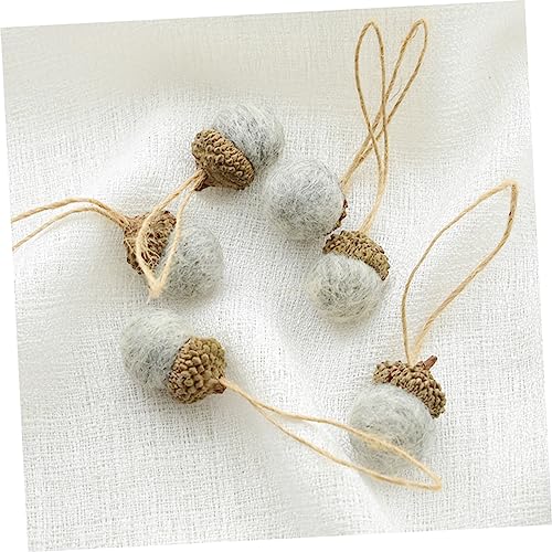 Nativity Ornaments 6 1 Hanging Pinecone Christmas Tree Pine Cone Wool Felt Pendant Wool Felt Ball DIY Charm Pendant Wool Felt Decorations Felt Ball Grey Xmas Hanging Decor