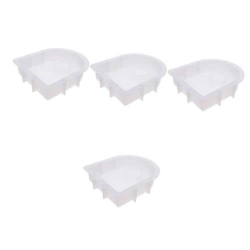 Operitacx 4pcs Clock Ornaments Resin Craft Molds DIY Clock Molds Large Tray Molds Jewelry Tray Large Silicone Molds Silicone Molds for Candles DIY Mold Kit DIY Silicone Mold Clock DIY Molds