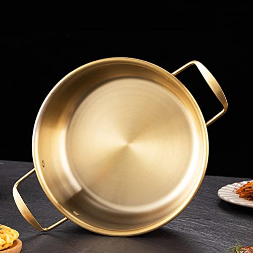 Sauce Pan Ramen Pot Korean Noodle Pot Stainless Steel Saucepans Fast Noodles Cooking Pots Soup Pot Noodle Cooker Boiler with Handle Lid for Soup Pasta Egg 18cm Stainless Steel Pan