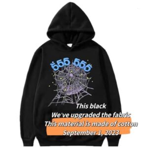 Hip Hop Spider Web Print Hoodie Men Women Spider Sweatshirts Pullover Y2k Clothes Sudaderas Tops (black,M,Medium)