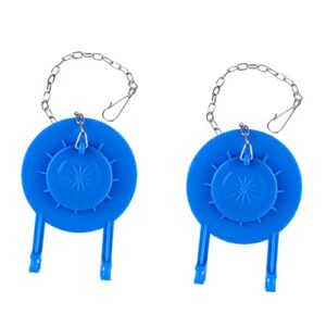 doitool 2pcs toilet seat plastic chains toilet tank flapper lift chain braclet toilet plastic flapper plastic flush flapper toilet pvc tank flapper toilet flapper blue rubber accessories