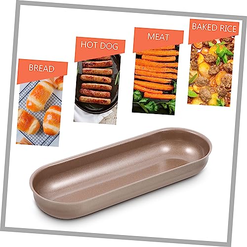 Hemoton 3pcs Bread Mold Mini Hot Dogs Metal Dies Mini Griddle Hot Dog Baking Mold Big Muffin Pan Hot Dog Trays Long Bread Baking Mold Hot Dog Baking Pan Bread Baking Pan French Bakeware