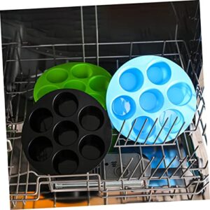 Hemoton 2pcs Cake Pan Chocolate Chip Muffins Bread Baking Pan Silicone Candle Mold Silicone Baking Tray Egg Tart Tin Cupcake Tin Silicone Cake Pans Dessert Moulds 7-holes Cake Pans Oven