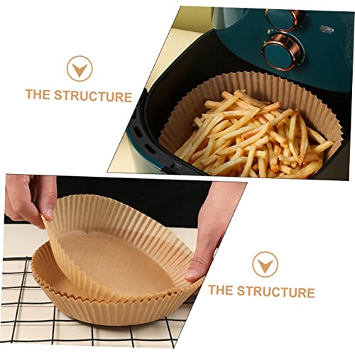 UPKOCH 100pcs Air Fryer Paper Baking Paper Liners Air Fryer Parchment Paper Liners Steamer Paper Nonstick Baking Sheets Baking Trays for Oven Disposable Paper Cups Air Fryer Paper Liner