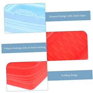 UPKOCH 2pcs Air Fryer Pan Non Stick Baking Pan Silicone Air Fryer Deep Fryer for Home Air Fryer Silicone Rectangular Toaster Oven Pans Silica Gel Silicone Liner for Home Air Fryer Tool