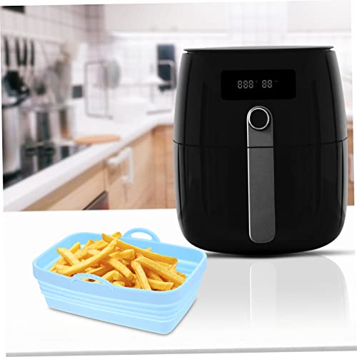 UPKOCH 2pcs Air Fryer Pan Non Stick Baking Pan Silicone Air Fryer Deep Fryer for Home Air Fryer Silicone Rectangular Toaster Oven Pans Silica Gel Silicone Liner for Home Air Fryer Tool