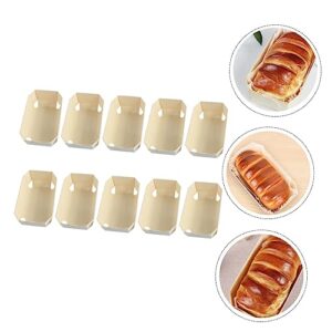 Hemoton 10pcs Wooden Toast Box Disposable Baking Pan Donut Mold Tray Mold Paper Bread Pan Toast Baking Pans Rectangular Bread Pan Western Dessert Mold Durable Cake Molds Oven Bakeware Food