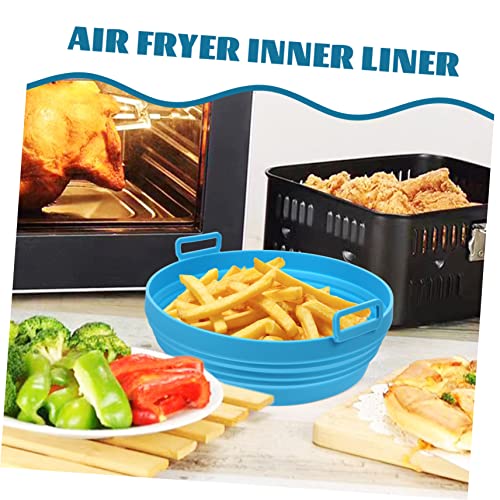 UPKOCH 2pcs Air Fryer Baking Pan Reusable Air Fryer Basket Air Fryer Oven Accessories Para Air Fryer Silicone Baking Pan Air Fryer Oven Pan Non Stick Air Fryer Mats Fry Pan Liner