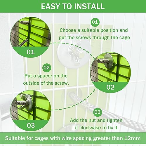 2-Pack Bird Heater for Cage Bird Warmer Snuggle-Up Perch Stand for Parrots, Small Pet Birds, Mini Macaw, Conure, African Grey, Hamsters, Chinchillas and Hedgehogs, 12V 5W