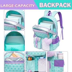 Meetbelify Backpack for Girls School Bag Aesthetic Backpack for Elementary Student Teen Girls Cute Bookbag Kids Kawaii Backpack for Girls 8-10