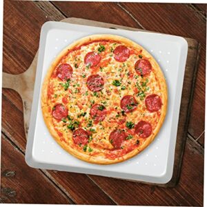 UPKOCH 1pc Pizza Pan Stainless Steel Griddle Nonstick Bakeware Pans Pizza Baking Sheet Rectangle Tray Bread Oven Round Baking Pan Dishwasher Safe Pizza Pan Kitchen Bakeware Baking Tray Ie