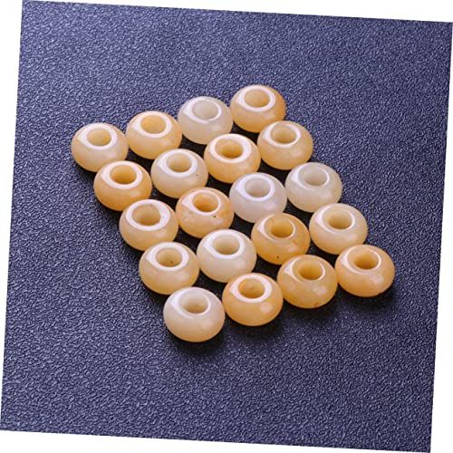 Gemstone Bracelet 20pcs Agate Jewelry Necklace Beads Loose Chakra Beads Gemstone Donut Beads Natural Beads Beading Kits Jewelry Beads DIY Beads Beaded Semi-precious Stones