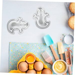 Mikinona 1 PC Cake Mold Metal Dies Bread Baking Pan Bread Mold Cupcake Molds Pie Tart Molds 3d Cake Mold Halloween Aluminum Alloy Baking Utensil Useful Ghost Cake Mold Lovely Cake Mould Hat