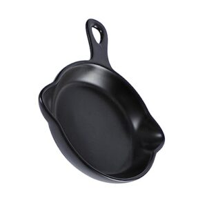 cabilock warming trays pizza baking pan glass cake pan bread loaf pan ceramic microwave plates snack plate ceramic dish with handle ceramic tableware bakeware oven steak plate black platter