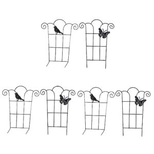 yarnow 6 pcs plant climbing support frame creative mountain turtle flower pot bracket climbing rattan frame metal iron fixing rod 2pcs rose trellises indoor plant shelf flower support