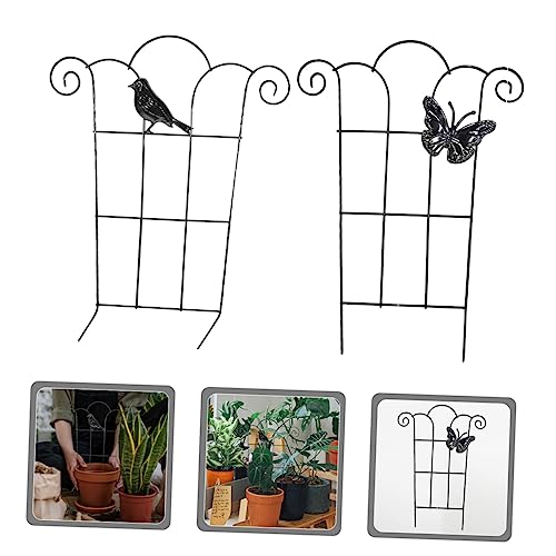 YARNOW 6 Pcs Plant Climbing Support Frame Creative Mountain Turtle Flower Pot Bracket Climbing Rattan Frame Metal Iron Fixing Rod 2pcs Rose Trellises Indoor Plant Shelf Flower Support