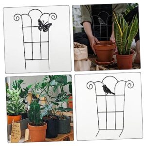 YARNOW 6 Pcs Plant Climbing Support Frame Creative Mountain Turtle Flower Pot Bracket Climbing Rattan Frame Metal Iron Fixing Rod 2pcs Rose Trellises Indoor Plant Shelf Flower Support