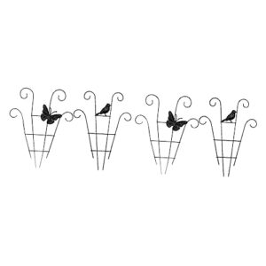 yarnow 4 pcs indoor plant rose plant decor plants garden pot trellis plant support stake plants ladder trellis rack for garden decorative plant trellis plant climbing rack fixed rod iron