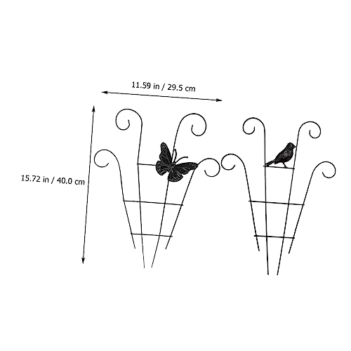 YARNOW 4 Pcs Indoor Plant Rose Plant Decor Plants Garden Pot Trellis Plant Support Stake Plants Ladder Trellis Rack for Garden Decorative Plant Trellis Plant Climbing Rack Fixed Rod Iron