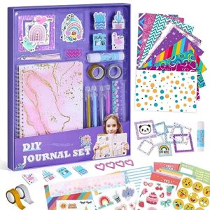 esnowlee diy journal kit for teenage girls scrapbook & diary supplies set gift for 8-14 year old girl birthday gifts ideas for teen age girls