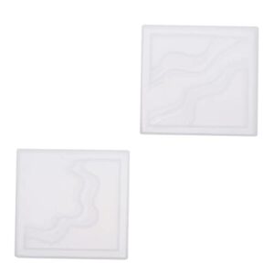 lightaotao ocean jewelry 2pcs coaster mold square tray stencils for crafts de para gelatinas silicone coasters wave coaster silicone resin molds birthday present resin cup pad making tools