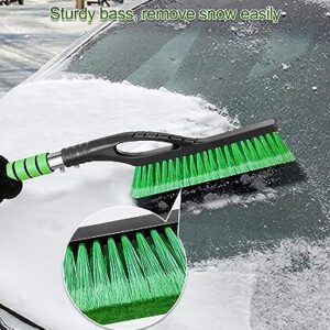 SEAAES 3 Pack Car Snow Scraper and Brush, 27 Inch Snow Brush for Car Window, Detachable Ice Scraper with Foam Grip for Windshield SUV Truck