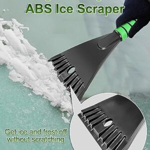 SEAAES 3 Pack Car Snow Scraper and Brush, 27 Inch Snow Brush for Car Window, Detachable Ice Scraper with Foam Grip for Windshield SUV Truck