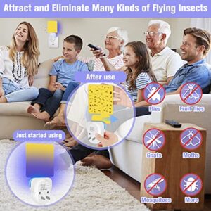 Electric Flying Insect Trap,UV Light Mosquito Trap Gnat Killer Indoor Night Light Plug in Bug Catcher Fruit Fly Traps 2023 Latest Upgrade Flying Insect Trap Plug in Gnat Traps for House Indoor 1 Pack