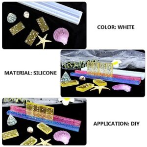 EXCEART Resin Molds Resin Molds 2Pcs Crystal Epoxy Domino Bracket Silicone Mold Domino Holder Resin Molds Hand Mold Crystal Domino Stand Mold for DIY Domino Storage Tray