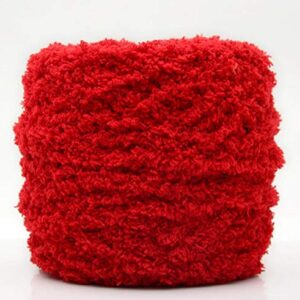 OURVER (32 Red) Celine lin One Skein Super Soft Warm Coral Fleece Fluffy Knitting Yarn Baby Blanket Yarn, 5 Rolls x100g