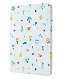 mini crib mattress, 38 x 24 mini mattress for crib with washable soft jacquard cover fits for mini and portable cribs, dual sided with firm support and comfort memory foam, woodland animal pattern