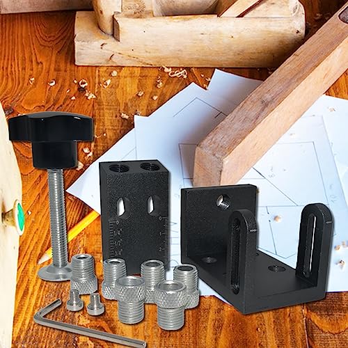 38 Pcs Pocket Hole Jig Kit, Pocket Hole Jigs for Woodworking, Pocket Hole Screw Jig Kit 15° Angled Holes, Portable Wood Pocket Hole Screw Clamp System for Woodworking Carpentry Locator