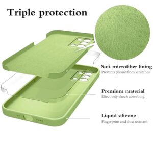 Tiwinxing Compatible with Oppo Reno 6 Pro 5G Case Shockproof Ultra Slim Oppo Reno 6 Pro 5G Case for Women Men Silicone Liquid Soft Anti-Scratch Protective Case (Green)