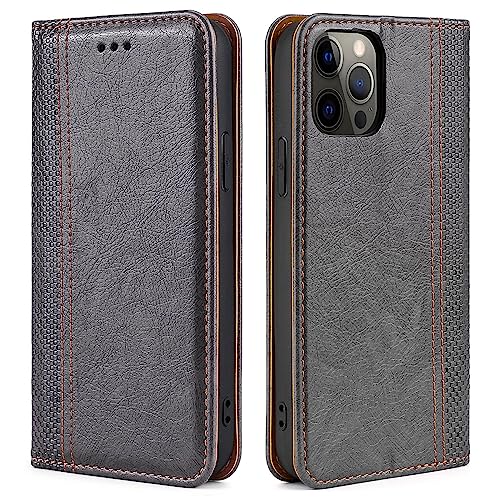 Arseaiy Case for Samsung Galaxy A04 4G Flip Phone Case Shockproof PU Leather Wallet Case Cover with Card Holder Kickstand Shell Gray