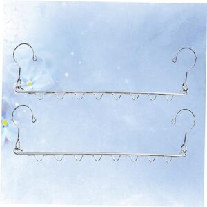 GARVALON Clip Hangers 2pcs Clothes Hangers Clothes Drying Rack Storage Hanger Hook up Storage Artifact Show Off Fold Drying Rack Storage Rack Clip Hooks