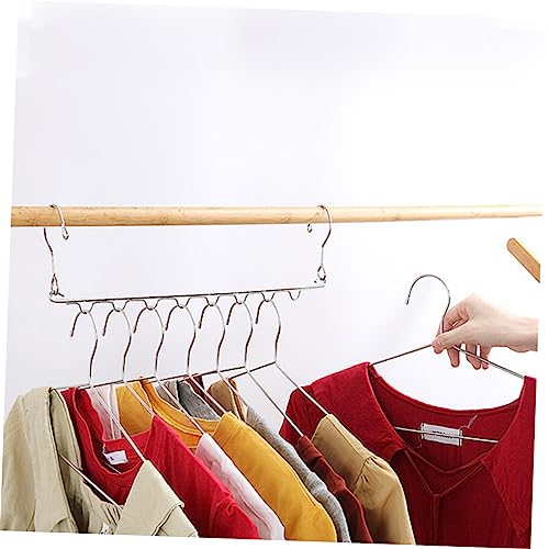 GARVALON Clip Hangers 2pcs Clothes Hangers Clothes Drying Rack Storage Hanger Hook up Storage Artifact Show Off Fold Drying Rack Storage Rack Clip Hooks