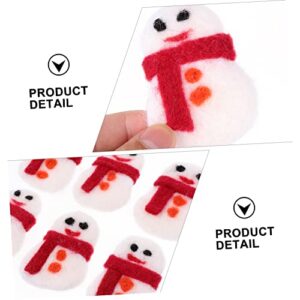 jojofuny 6 Pcs Felt Christmas Snowman Kids DIY Xmas DIY Christmas Felt Xmas Party Giveaways Plush Ornaments Nativity Ornaments Nativity Decor Felt Decoration DIY Accessories Gift