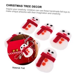 jojofuny 6 Pcs Felt Christmas Snowman Kids DIY Xmas DIY Christmas Felt Xmas Party Giveaways Plush Ornaments Nativity Ornaments Nativity Decor Felt Decoration DIY Accessories Gift