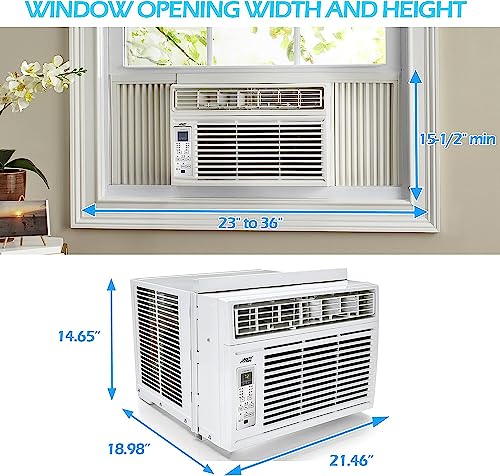 Arctic King 10,000 BTU Window Air Conditioner, Cools up to 450 Sq. Ft, with Digital Panel and Remote Control, Easy Installation, for House, Apartment, and Office (Renewed)