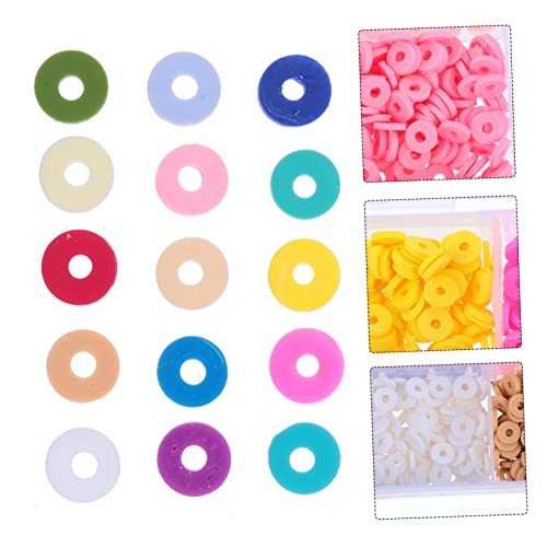 Didiseaon 1 Box Soft Ceramic Beads African Jewelry Flat Earrings Charm Bracelet Kit Clay Heishi Beads Polymer Clay Loose Beads Hawaiian Bead Charm Craft Making Beads Craft Spacer Beads Orb