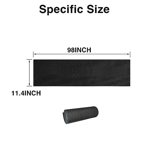 PABUSIOR Drawer Shelf and Cabinet Liner - 0.2 Inch Thick Strong Grip, 11.4 x 98 Inch, Easy to Cut Foam Toolbox Drawer Mat, Double-Sided Non-Slip Shelf Liner for 12 Inch Wire Shelving, Black