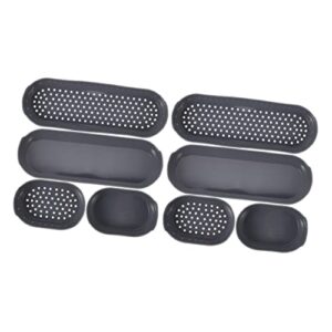 Temkin 8 pcs Nonstick Baking Silicone Toast Accessory Hot Bakeware Bun Reusable Molds Dog Non-Stick Oven Pan Loaf Bread Tray Kitchen Cake for Multi-Function Pans Heat-Resistant Pan