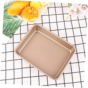 Temkin 2 pcs Bakeware Dessert Pizza Pie Inch Pan Kitchen Household Non-stick Bread Toast Size Bakery Deep Pans Pot Tool Loaf Oblong Nougat Tray L DIY Tools Baking Cake Toaster for Pan (Size : 19.5X14