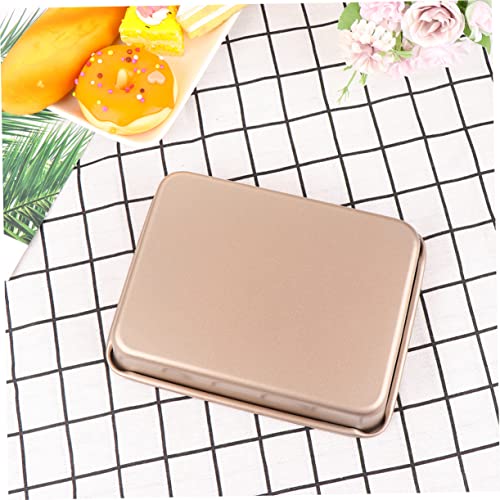 Temkin 2 pcs Bakeware Dessert Pizza Pie Inch Pan Kitchen Household Non-stick Bread Toast Size Bakery Deep Pans Pot Tool Loaf Oblong Nougat Tray L DIY Tools Baking Cake Toaster for Pan (Size : 19.5X14