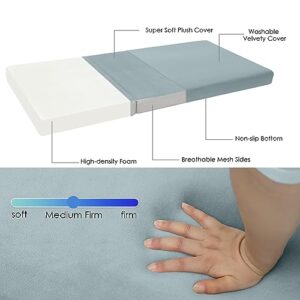 MeMoreCool Folding Mattress Foldable Mattress, 4 Inch Memory Foam Trifold Mattress Topper, Portable Floor Mattress Guest Bed Camping Traveling with Washable Cover & Soft Fitted Sheet, Single