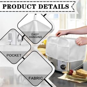 HUISEFOR Daisy Strawberry Toaster Dust Cover with Pockets Compatible with 4 Slice Toaster, Fashion Bread Maker Toaster Accessories Kitchen Decorations Anti Stains Fingerprints