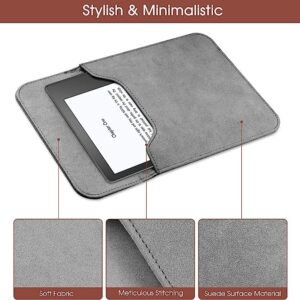 LIUDENWIN Universal Sleeve Case for 7 Inch E-Book Reader Compatible Oasis 2019 & 2017 / Kobo Libra 2 E-Reader/Pocketbook E-Book Reader Era Protective Bag Pouch Cover, Gray