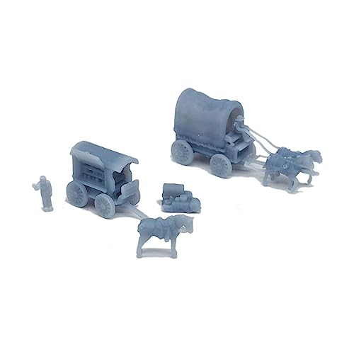 Outland Models Scenery Old West Horse Carriage Travel Caravan Set 1:160 N Scale